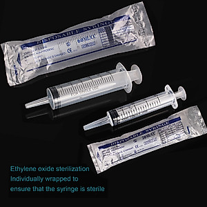 60ml + 20ml Syringe for Liquid set - Syringes without Needle - 20 ml Sterile Packed Plastic Syringe with Dropper for Medicine Student Lab Measuring Liquids and Pet Feeding Oral , Jello Shot ( 6 Pack )