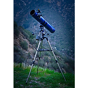 Meade Instruments 216004 Polaris 114Eq Reflector Telescope, Metallic Blue