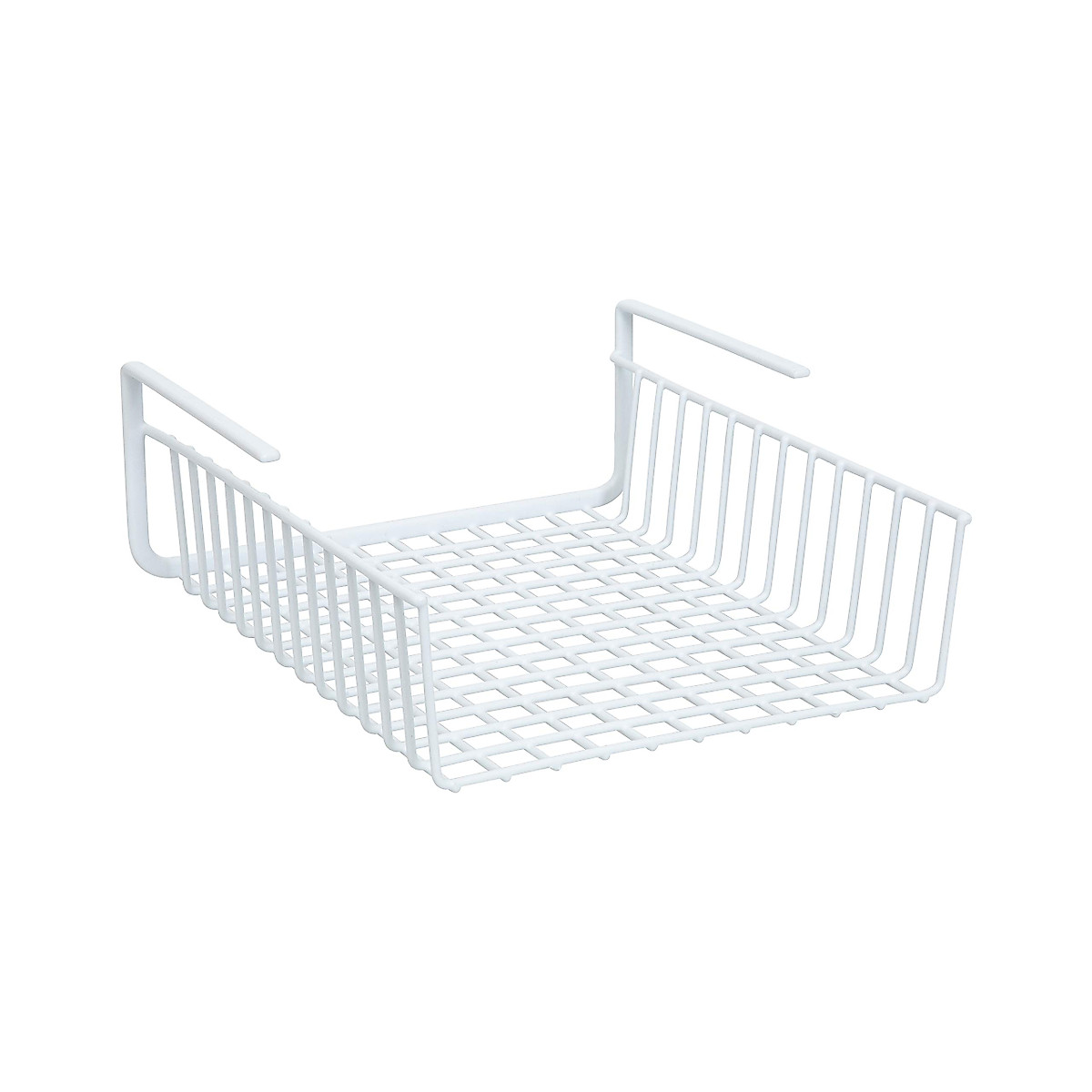 Organize It All Under Shelf Hanging Basket White Wire Rack | Dimensions : 13.5 x 12.5 x 5.13 inches | Great for Kitchen | Kitchen Storage | White