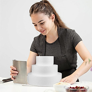 3pcs Prosthetic Foam Cake Model Cupcake Dummies Foams Cake Model Simulated Dummy Cake Baking Cake Dummies Cake Prop Cake Model Diy Cake Model Cake Dummy 7c Prosthesis Wedding White