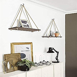 Hanging Shelves for Wall White Wood Shelf Rustic Storage Rack Home Decor Plants Photos Decorations Display for Living Room Bathroom Bedroom Kitchen Apartment Office Mounted Floating Shelves