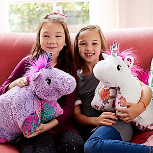 Pillow Pets Colorful Lavender Unicorn, 18" Stuffed Animal Plush Toy