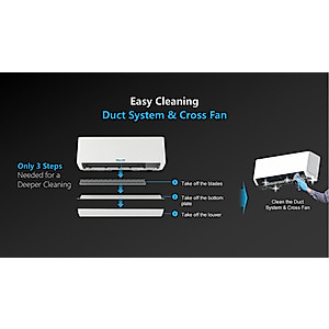 ApooDr AT-Pro Series 12,000 BTU 22 SEER2 Mini Split Air Conditioner Ductless Inverter System with Heat Pump 110V,Energy-Star Wi-Fi with 16 Ft. Kit