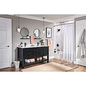 Moen Genta Matte Black Modern 6.8-Inch Length Hand-Towel Bar for Bathroom or Kitchen, BH3886BL (Pack of 2)