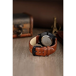 BRIGADA Men's Watches Classic Black Business Casual Wrist Watch for Men Quartz Waterproof