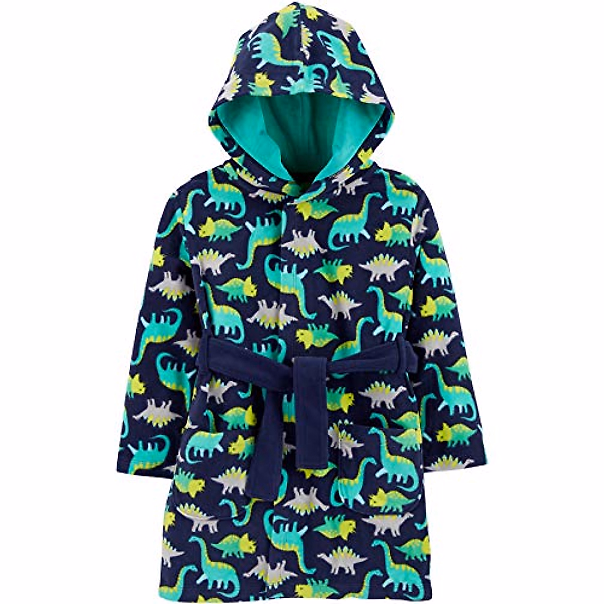 Simple Joys by Carter's Toddler Boys' Hooded Sleeper Robe, Green Dinosaur, 2-3T