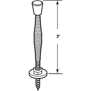 Prime-Line MP9000 Rigid Door Stop, Steel Construction, Bright Brass, Rubber Tip, Baseboard Mount (10 Pack)