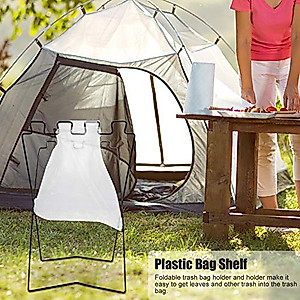 Trash Rack, Portable Trash Bag Rack Hanging Trash Garbage Bag Holder BBQ Trash Rack, Portable Garbage Bag Holder for Kitchen Camping Picnic