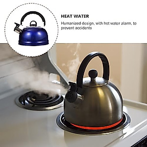 Whistling Tea Kettle Stainless Steel Tea Pot Tea Kettle Stovetop Whistling Kettle with Cool Grip Handle for for Kitchen Camping 3 Liter Gas Stove Teakettle