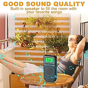 Portable Radio AM FM SW, Transistor Radio with LED Flashlight, 2AA Battery Operated Radio for Long Range Reception, Emergency Pocket Walkman Radio for Indoor, Outdoor,Walk,Jogging,Gym,Camping