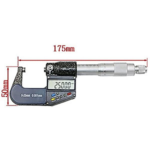 Micrometer Electronic Display Gauge Thickness Measuring Inch/Metric Diameter Caliper Micrometer Gauge Caliper Tool