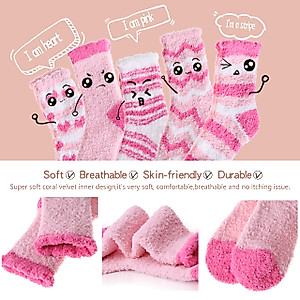 EBMORE Fuzzy Socks for Women, Fluffy Cozy Comfy Soft Cabin Plush Warm Winter Sleep Home Slipper Socks, Christmas Gifts, Valentines Day Gifts for Her, Women Who Have Everything, Stocking Stuffers