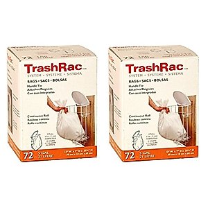 Trashrac 5 gal. Trash Bags Handle Tie - 72 Count (Pack of 2)