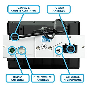 JENSEN J1CA9 9-inch Certified Apple CarPlay Android Auto | Single DIN Touchscreen Car Stereo Radio | Bluetooth Hands Free Calling & Music Streaming | Backup Camera Input | USB Playback & Charging