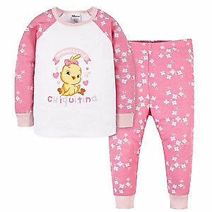 Canticos Unisex-Baby Girls' 2-Piece Snug Fit Cotton Pajamas, Pink, 18 Months