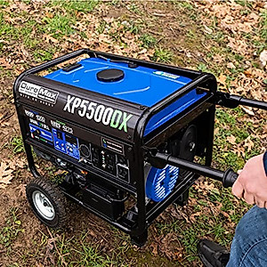 DuroMax XP5500DX 5,500-Watt/4,500-Watt 224cc Electric Start Dual Fuel Portable Generator w/CO Alert