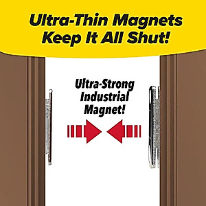 RUBY Monkey Magnets AS-SEEN-ON-TV, Ultra-Thin Magnetic Plates Keep It All Shut, Fast and Easy Installation, Just Peel & Stick, Slim Design Fits Virtually Anywhere, Cabinets, Drawers & More, 8 Sets