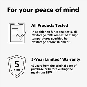 Nextorage Japan 2TB Internal SSD Work with Playstation 5 and PC M.2 2280 with Heatsink PCIe Gen4.0 NVMe NEM-PA2TB/N SYM Maximum Transfer Rate Read: 7300MB/s, Write: 6900MB/s Solid State Drive