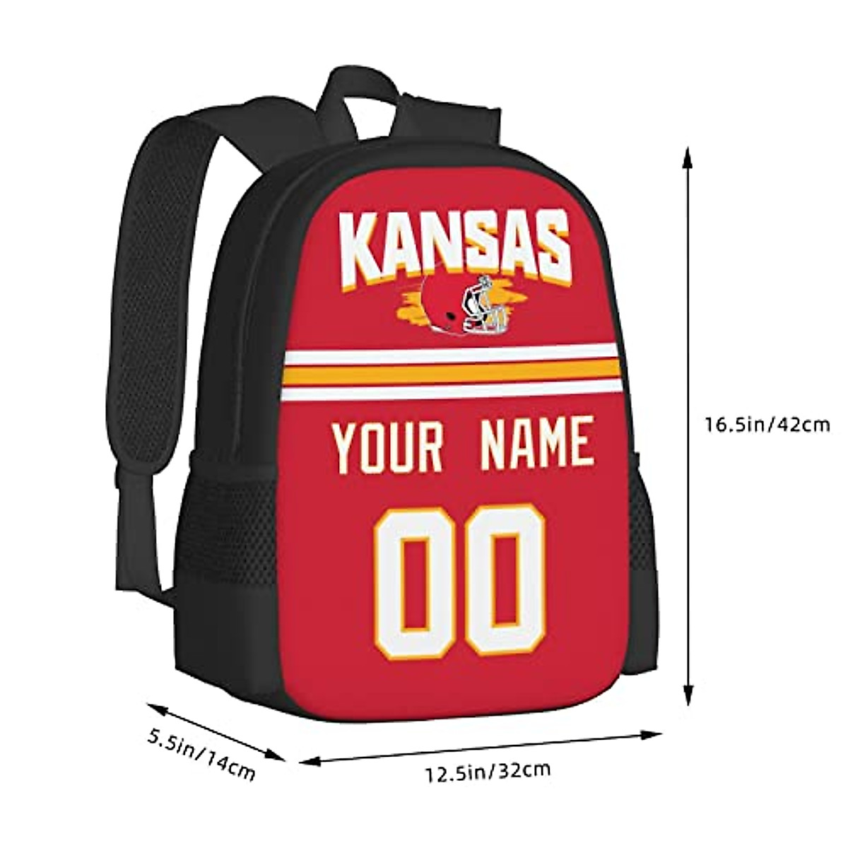 ANTKING Kansas Backpack Custom any Name and Number Gifts for Men Women