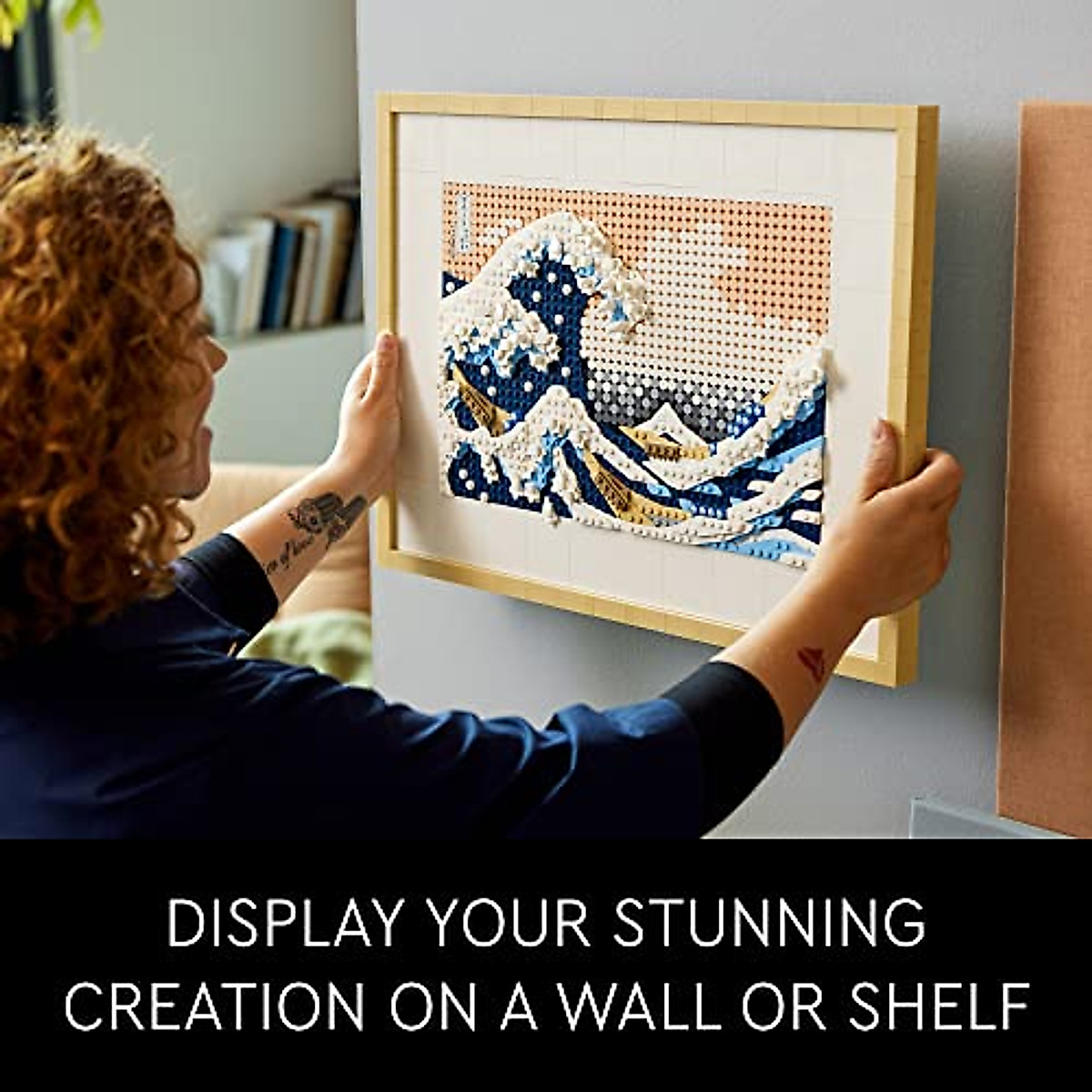 LEGO Art Hokusai – The Great Wave 31208, 3D Japanese Wall Art, Framed Ocean Canvas Picture for Home or Office Décor, Creative DIY Activity, Arts & Crafts Kit, Hobbies for Adults