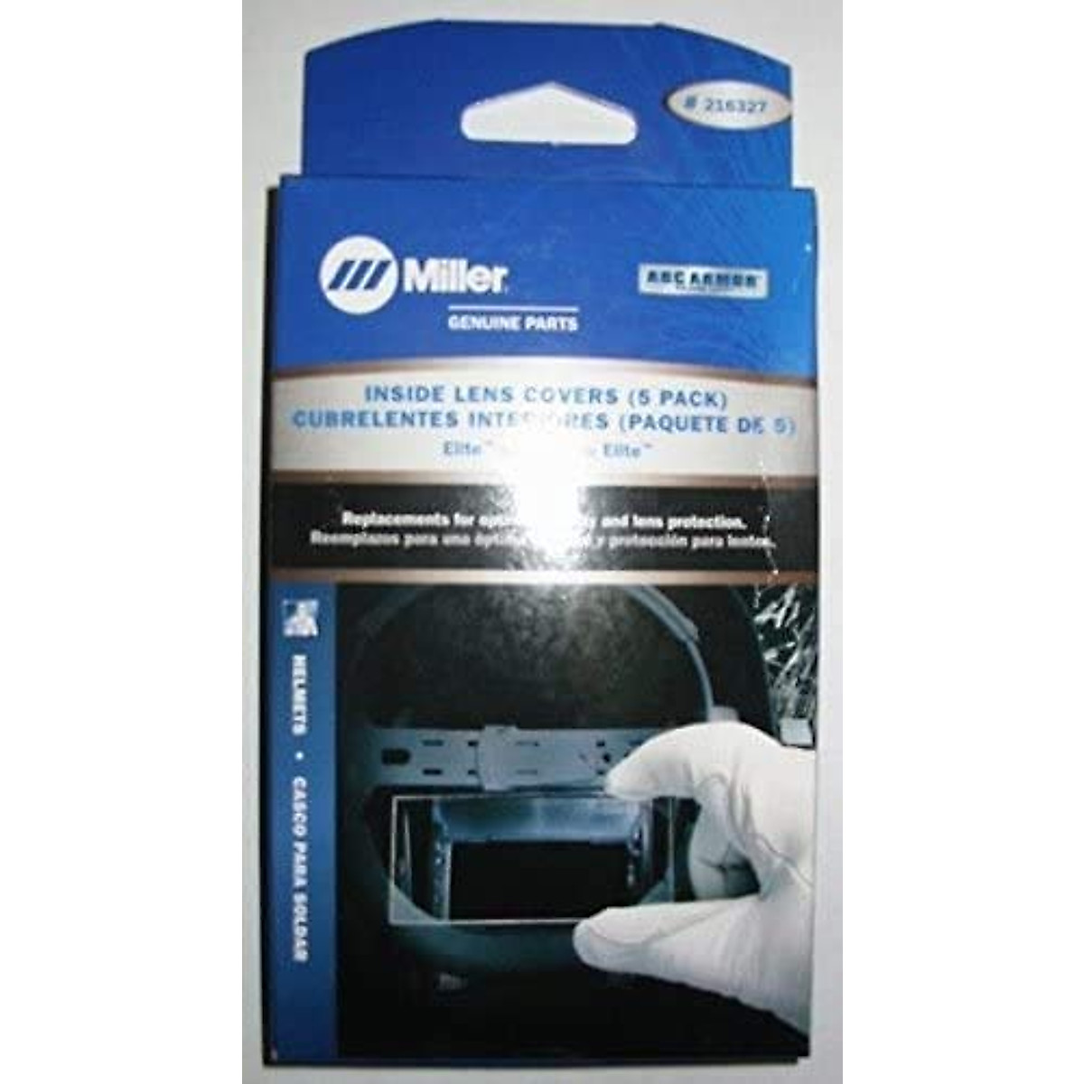 Miller 216327 4 1/4 x 2 1/2 Inside Lens Cover For use with Elite, Digital Elite and Titanium 9400/9400i helmets by Miller Electric
