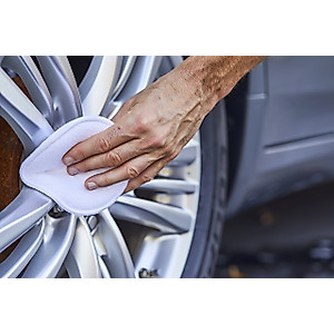 VIKING Cotton Terry Cloth Applicator Pads, Car Wax Applicator, 5 Inch Diameter, Cream, 6 Pack