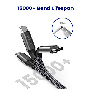 SCRUAK Extra Long iPhone Charger Cord 16Ft, 16 Feet USB C to Lightning Cable Fast Charging Nylon Braided iPhone Charger Cable for iPhone 13/13 Pro/13 Pro Max/12/11/Max/XS/XR/8, iPad, AirPods Pro