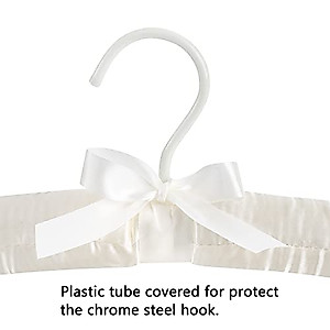 Tosnail 12 Pack Satin Padded Hangers Foam Padded Hangers Dress Hangers - Pink, Blue, Green, Ivory