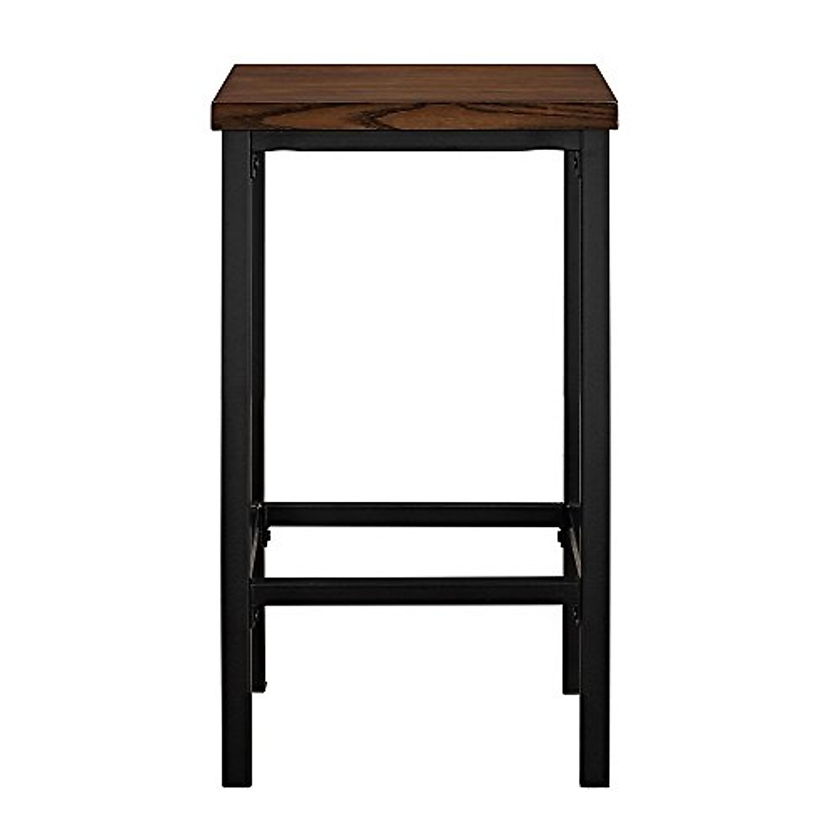 Dorel Living Cosmo 3-Piece Metal Pub Set With Wood Top, Dark Mahogany