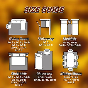 Yoozitrees Sunflower Rugs for Living Room - Sunflower Rug, 6x9 Rug, Yellow Flower Autumn Floral Area Rug, Fall Botanical Carpet, Washable & Non Slip & Soft Large Rugs, Sunflower Home Decor