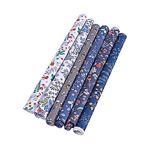Healifty 6PCS Cotton Craft Fabric Bundle Squares Patchwork Lint DIY Sewing Scrapbooking Quilting