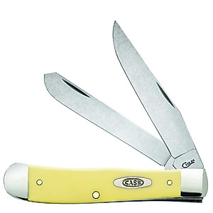 Case XX WR Pocket Knife Yellow Synthetic Trapper Item #80161 - (4254 SS) - Length Closed: 4 1/8 Inches