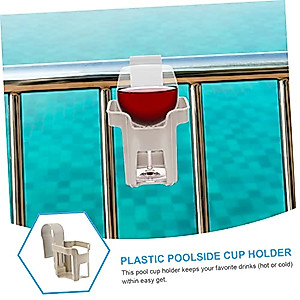 ULTECHNOVO Outdoor Supplies Beverage Refreshing Accessories Holder for Dink Party Garden Poolside Ground Drink Mug Hanging Cup Drinks Pool Above Storage Holders Rack Swimming