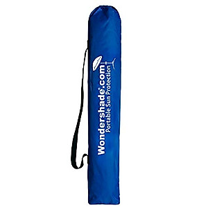 Wondershade 5' Sun Shade Umbrella, Portable Lightweight Adjustable Instant Sun Protection UPF 50+ - Blue