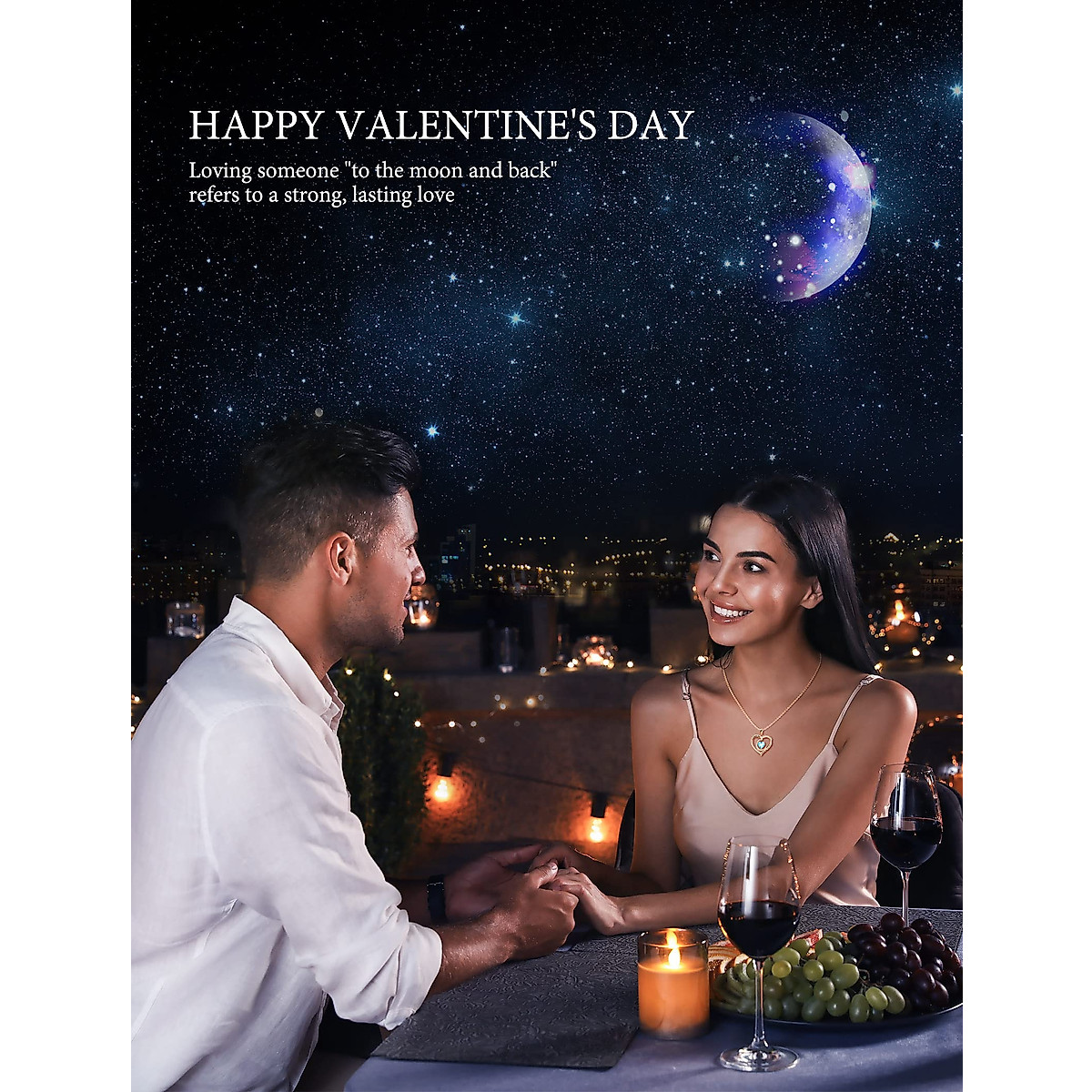 Birthstone Necklace for Women, Gold Necklace, Mothers Day Gift for Mom, Sterling Silver March Birthstone Jewelry Created Aquamarine Necklace Gifts for Wife