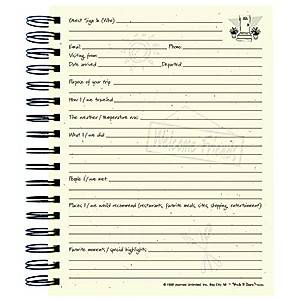 Journals Unlimited "Write it Down!" Series Guided Journal, Guest Journal, Enjoy Your Stay!, with a Cranberry Hard Cover, Made of Recycled Materials, 7.5"x 9"