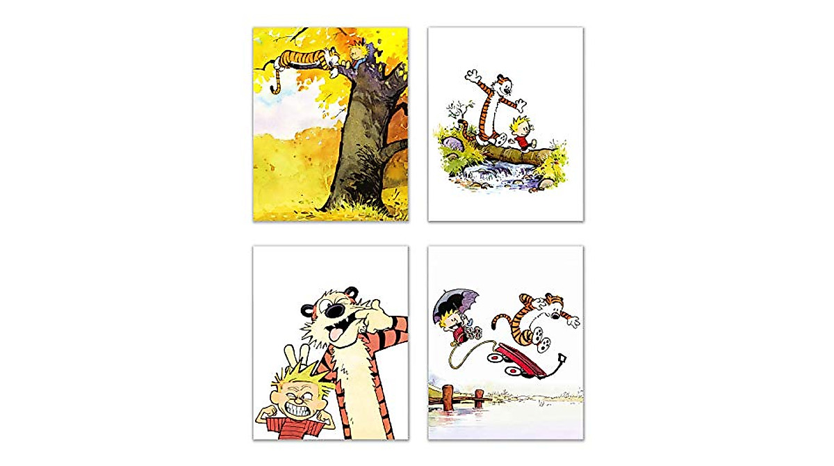 Calvin & Hobbes Photo Prints - Set of 4 Wall Art Decor