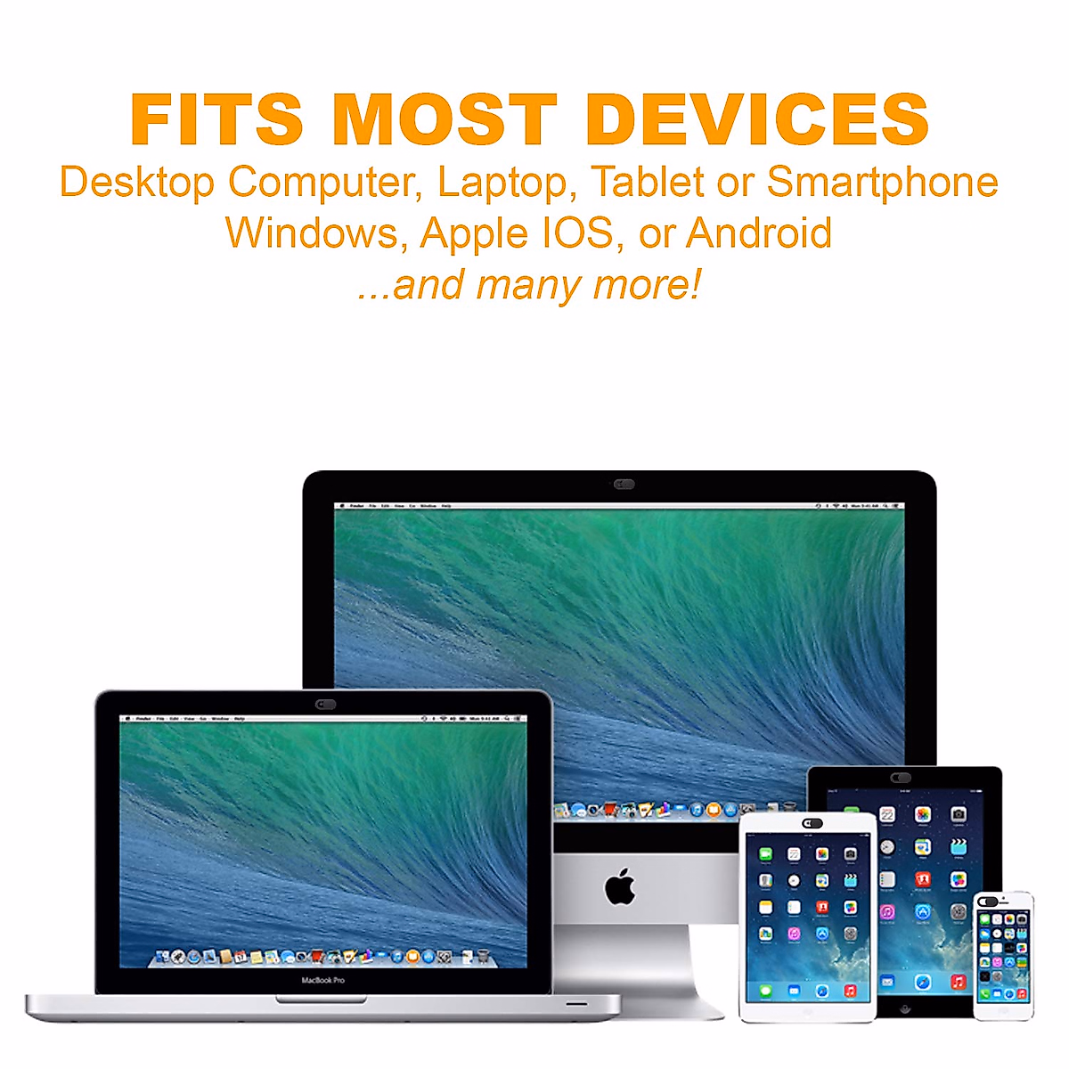 IMMINENT SECURITY Webcam Cover Slide - Ultra Thin with Strong Adhesive - Web Camera Cover Fits Most Devices - Protect Your Privacy (Black, Pack of 3)