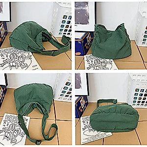 TUPIRIYN Women's Canvas Crossbody Bag Casual Shoulder Bag Solid Color Hobo Bag Large Shopping Bag Messenger Bag Unisex (Black)