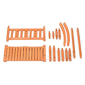 XCSOURCE Wood Rocking Chair Outdoor, Rocking Bench Outdoor with Paper Storage Bag, Rocking Patio Chair for 2 Persons, Porch Bench, Rocker Chair for Porch (Orange)