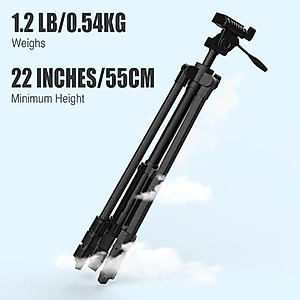 Xincere 55-inch Lightweight Aluminum Laser Level Tripod Stand with Bubble Level, Quick Release Plate with 1/4"-20 Screw Mount for Laser Line Leveling