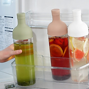 Hario Cold Brew Tea Wine Bottle, 750ml, Smoky Green