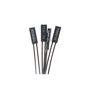 NOYITO Motherboard Extension Cable Set 22AWG Silver Plated Cable Gold-Plated Plug Power SW Power LED HDD LED Reset SW Four Kinds Extension Cable for PC DIY (0.3 Meters, Black)