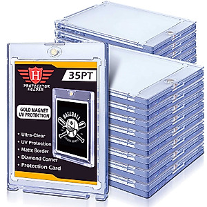 20 ct Magnetic Card Holders for Trading Cards, 35 pt Card Case fit for Standard Cards, MTG Cards, YUGIOH Cards, Sports Cards, Baseball Cards Toploaders