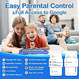 Contixo Kids Tablet V9, 7-inch HD, Ages 3-7, Toddler Tablet with Camera, Parental Control - Android 10, 32GB, WiFi, Learning Tablet for Kids, DkBlue