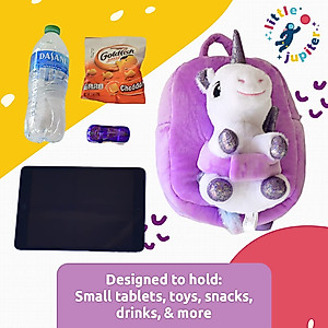 Pet Plush Unicorn Stuffed Animals Backpack w/Removable Stuffed Unicorn Plush Toy & Birth Certificate for Small Girls 3-4 - 5 Years Old - Little Girl Backpack - Stuffed Animals for Girls - Purple