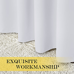 NICETOWN Vertical Blinds for Sling Door - Silver Grommet Top Blackout Window Curtains, Privacy Blinds for Patio, Extra Wide Drapes (Greyish White, W100 x L84)