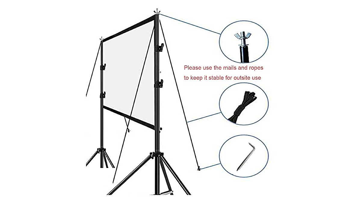 Portable Projector Screen Stand - Indoor/Outdoor & Adjustable