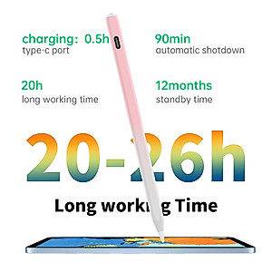 Stylus Pen for Apple iPad 13/12.9/11-inch, iPad Air M2 2024 for 13/11-inch, iPad Pro Pencil 3/4/5/6th Generation, iPad 10th-6th Gen, Compatible (2018-2024) with Fast Charging & Palm Rejection
