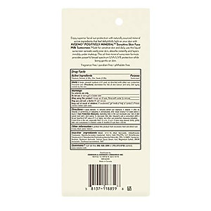 Aveeno Positively Mineral Sensitive Skin SPF 40+ Sunscreen Face Milk with Zinc Oxide & Titanium Dioxide, Invisible Oil-Free Liquid Facial Sunscreen, Paraben- & Phthalate-Free, 1.4 fl. oz